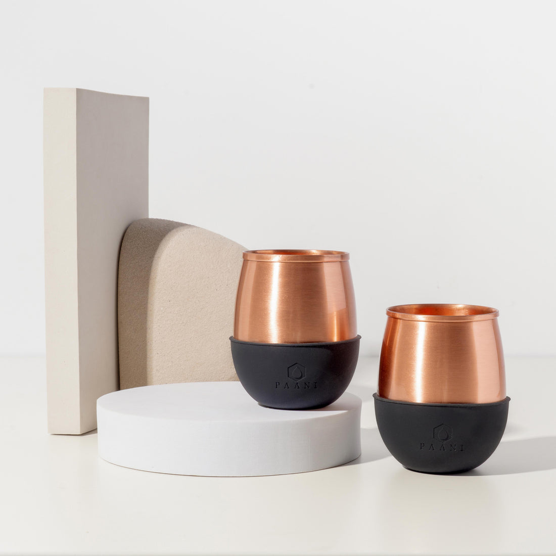 Pure Copper Cups For Drinking Water (Set of 2) | PAANI®