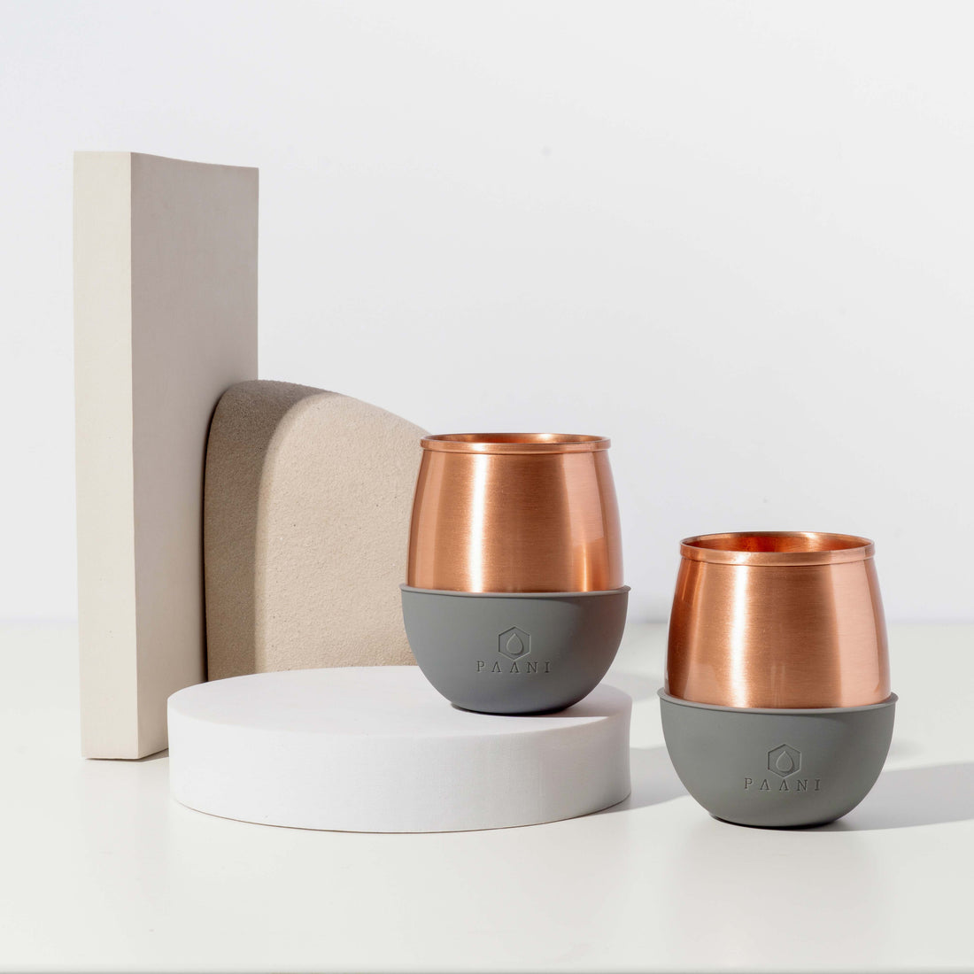 Pure Copper Cups For Drinking Water (Set of 2) | PAANI®
